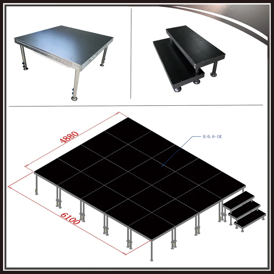 Acrylic Transparent Dance Floor Aluminum Glass Wedding Stage - Buy ...