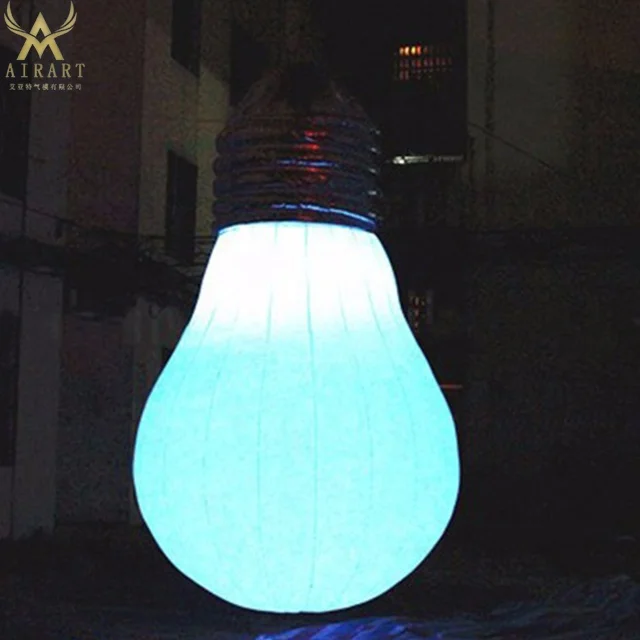 Attractive Light Bulb Shaped Inflatable Balloon for Promotions