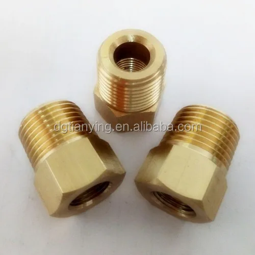 Brass Pipe Fittings Npt Threaded Adapter Hose Connector Nipple Bushing ...