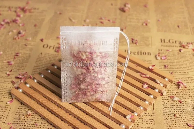 PLA Biodegradable Corn Fiber Drawstring Tea Bag - Industrial Use