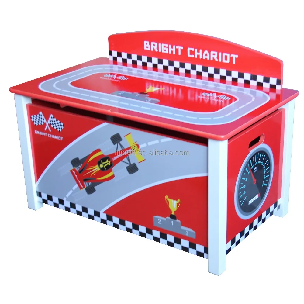 Racing Car Wooden MDF Furniture - Toy Organizer for Kids