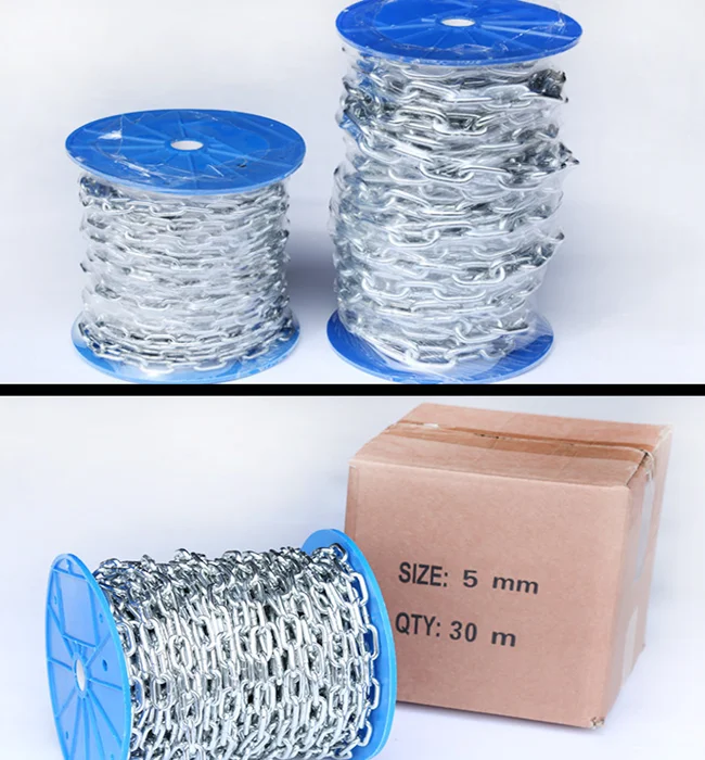 Short Type 4-6mm Small Galvanized Link Chains For Binding - Buy 4-6mm ...