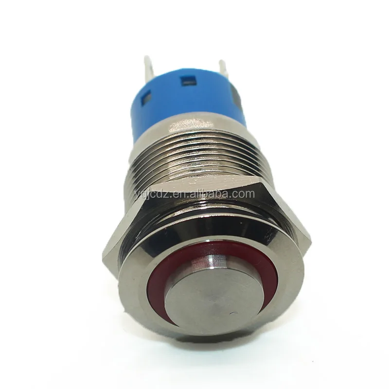 Jc-19b-g11z Series 19mm Momentary Metal Push Button On Off Latching ...