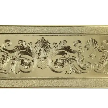 Luxury Gold Metallic Laminated Embossed Vinyl Wallpaper Borders - Buy ...