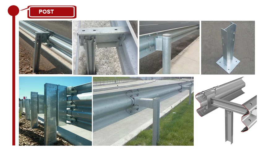 W Beam Galvanized Steel Highway Guardrail/guard Rail With U Post/crash ...