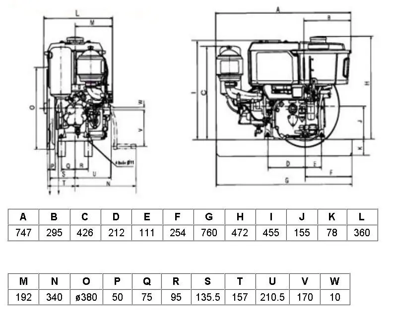 Motor Diésel Vikyno RV125 (12.5 HP)| Alibaba.com