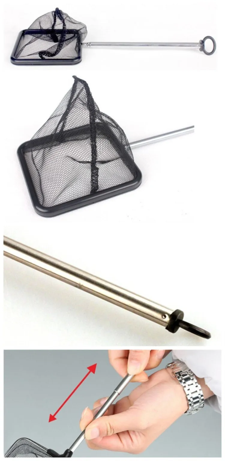 Aquarium Mini Adjustable Telescopic Aquarium Shrimp Net For Fish Tank ...