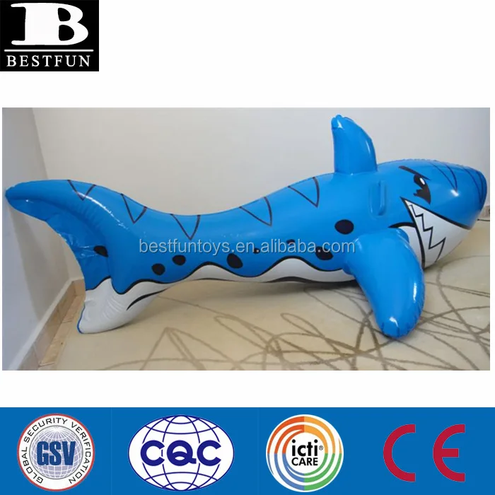 Inflatable Shark Rider For Children Durable Plastic Blow Up Sea Animal ...