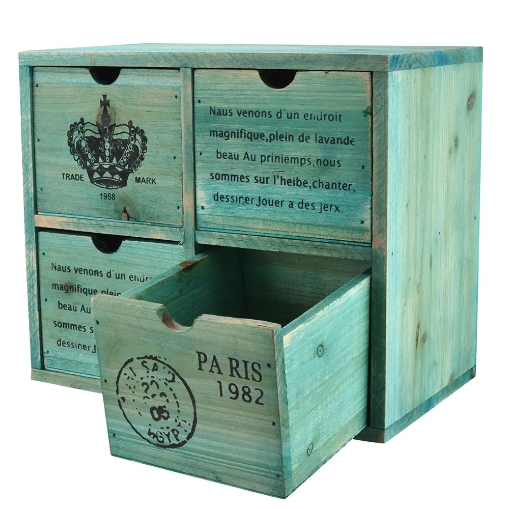 Small Rustic Decorative Wooden Storage Boxes With Drawers - Buy Storage ...