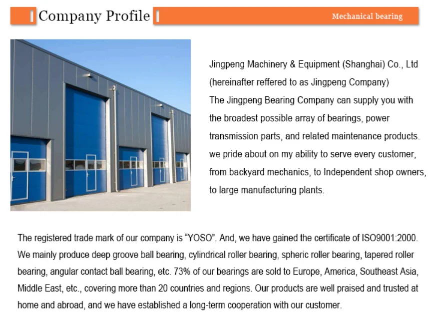 Housing P207 Bearing - Precision and High Speed