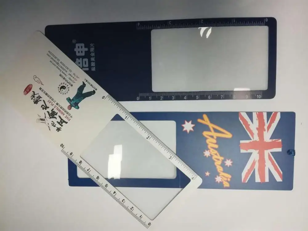 Multi-function PVC Plastic Name Card Bookmark Magnifier