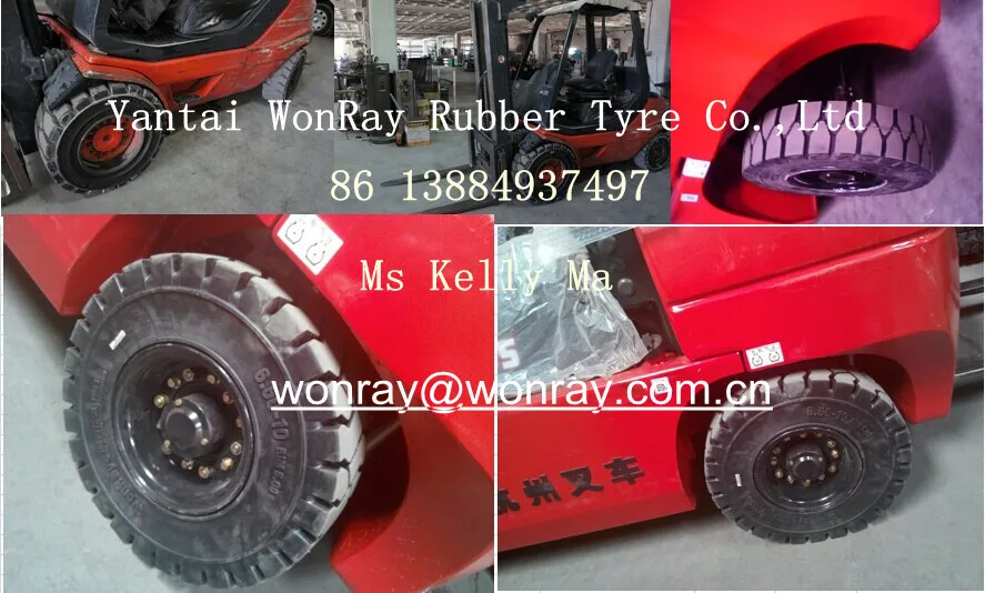 Puncture-proof Tires - Durable 4.00-8 Forklift Solid Tires