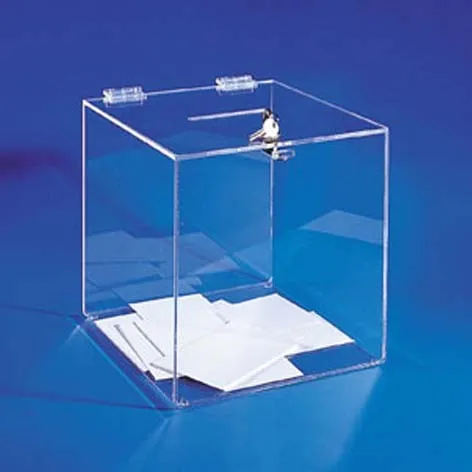 Clear Acrylic Donation Box Lucite Ballot Case Perspex Collection Box ...