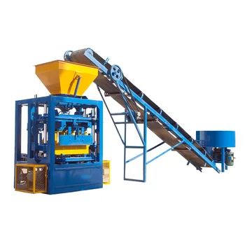 Solid Portable Brick Making Machine Qt4-24 Block Making Machine Price ...