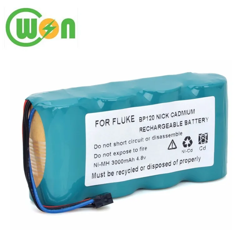 New Version Battery For Fluke Bp120mh Bp123,43b Fluke 12 For Fluke ...