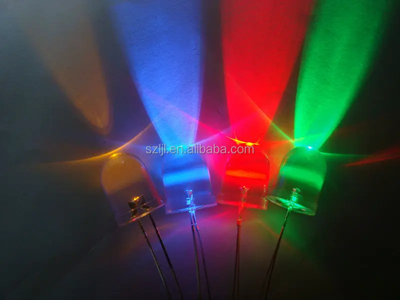 Water Clear / Diffused Led Diode 5mm 1.8-2.2v Round Top White,Red ...