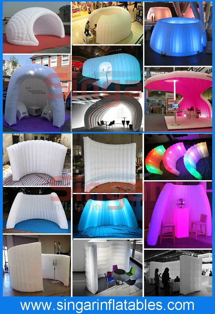 Custom Size Inflatable Room Divider Tent with LED Light