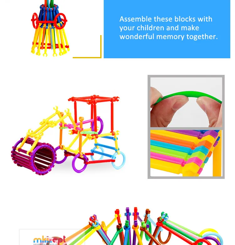 Educational Diy Smart Blocks Construction Toy Building Blocks Stick ...