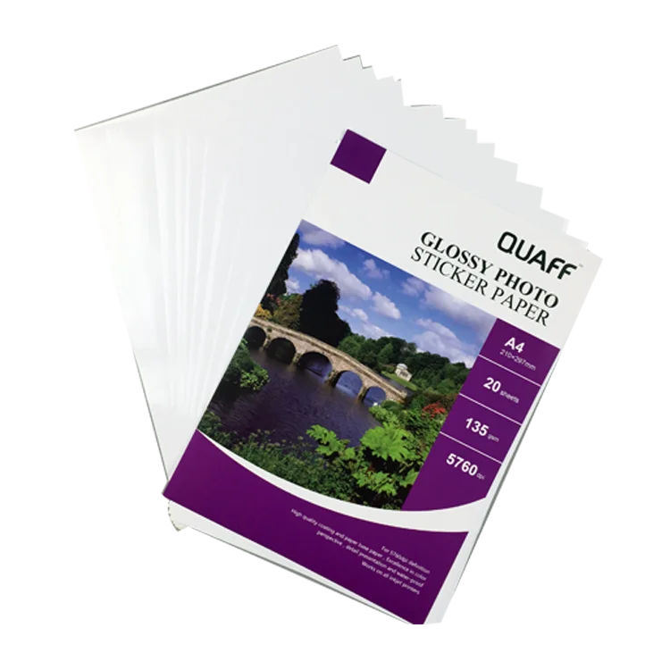 Quaff Glossy Photo Sticker Paper 135gsm A4 For Sale - Buy Photo Paper ...