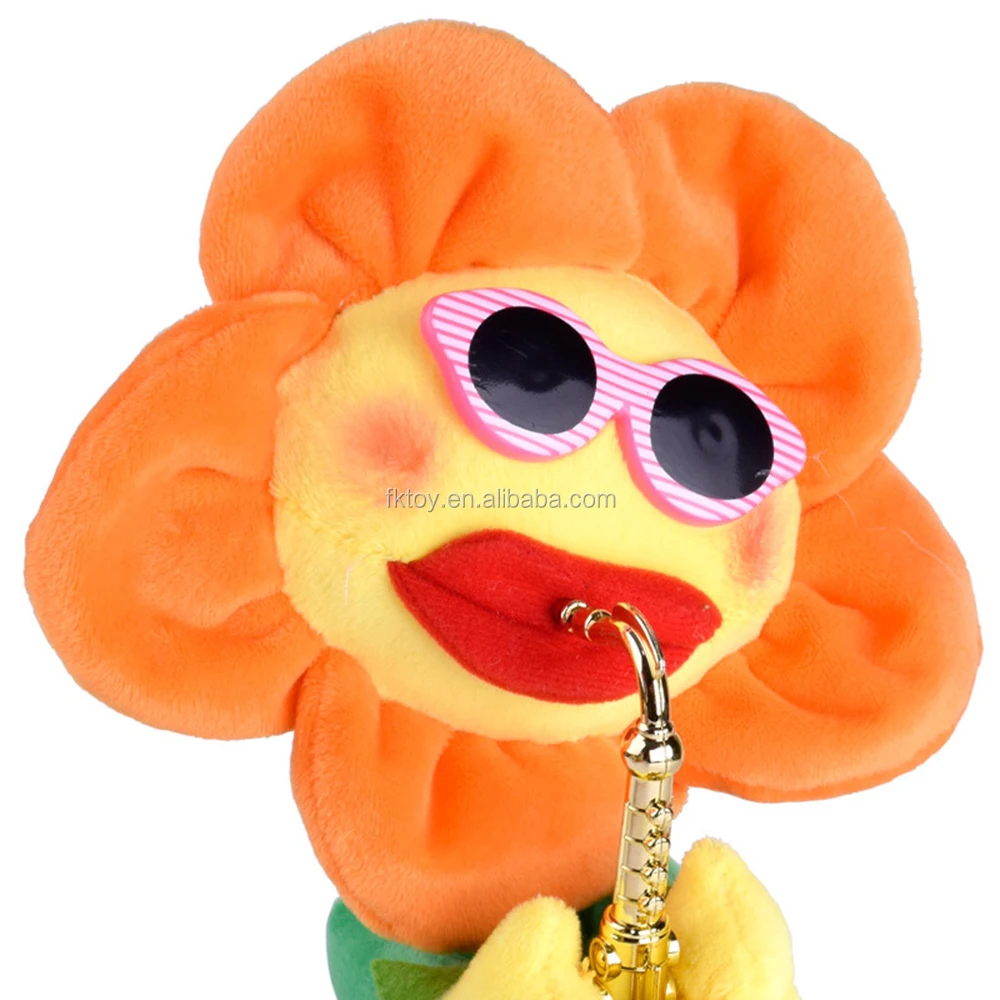 Custom Made Music Dancing Flower Toys Plush Sunflower Toys - Buy ...