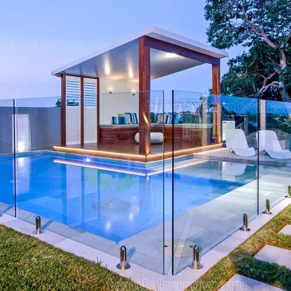 Pool Stainless Steel Fascia Mount Spigot Toughened Glass Railings ...