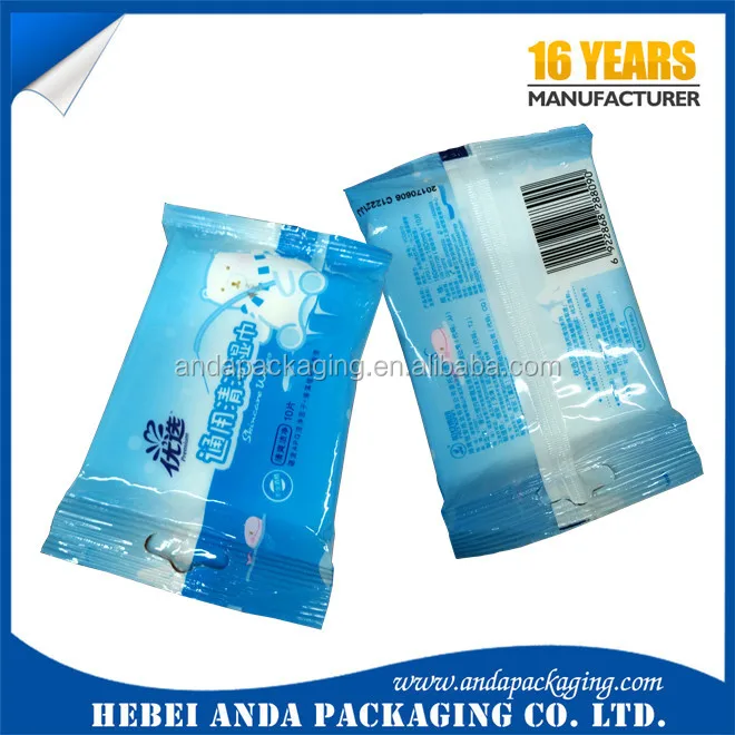 Custom Colored Wet Wipes Sachet/ Baby Wipes Packing Bag /plastic Wrap ...