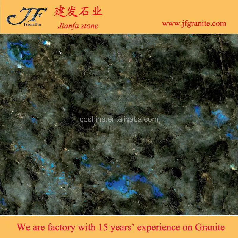 Labradorite Blue Green Polished Granite Slab Countertops - Buy ...