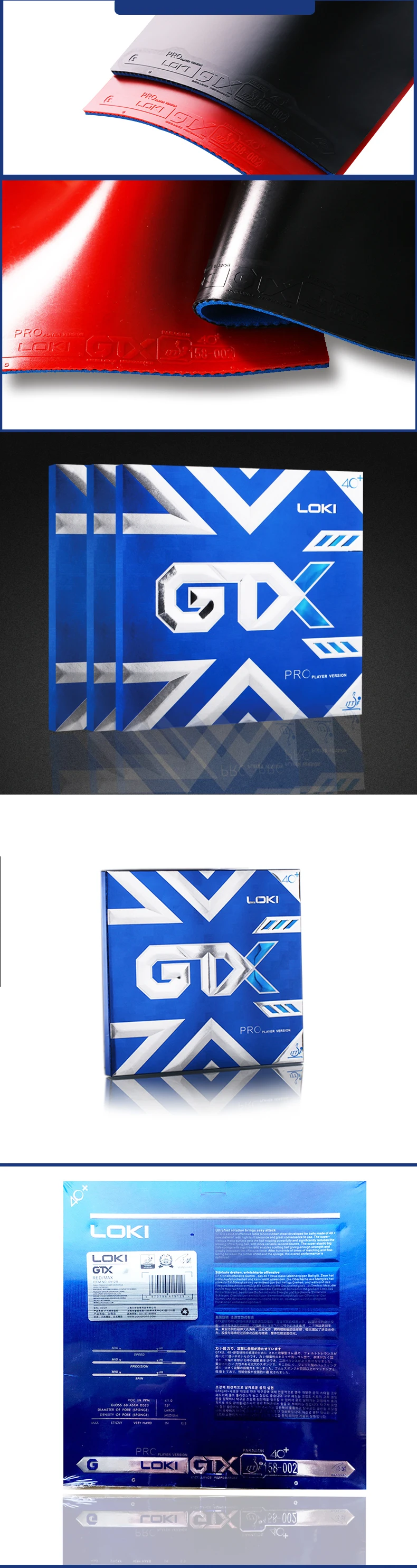 LOKI GTX Table Tennis Rubber - Professional & Approved