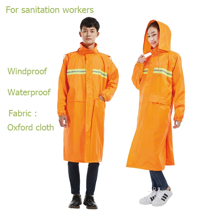 Hot Sale Waterproof Poncho High Visibility Reflective Oxford Raincoat ...
