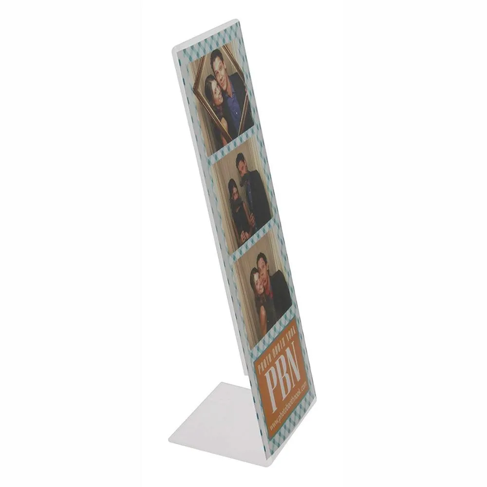 Wholesale L Shaped Clear Acrylic Slanted Photo Booth Frames 2x6 Photo ...