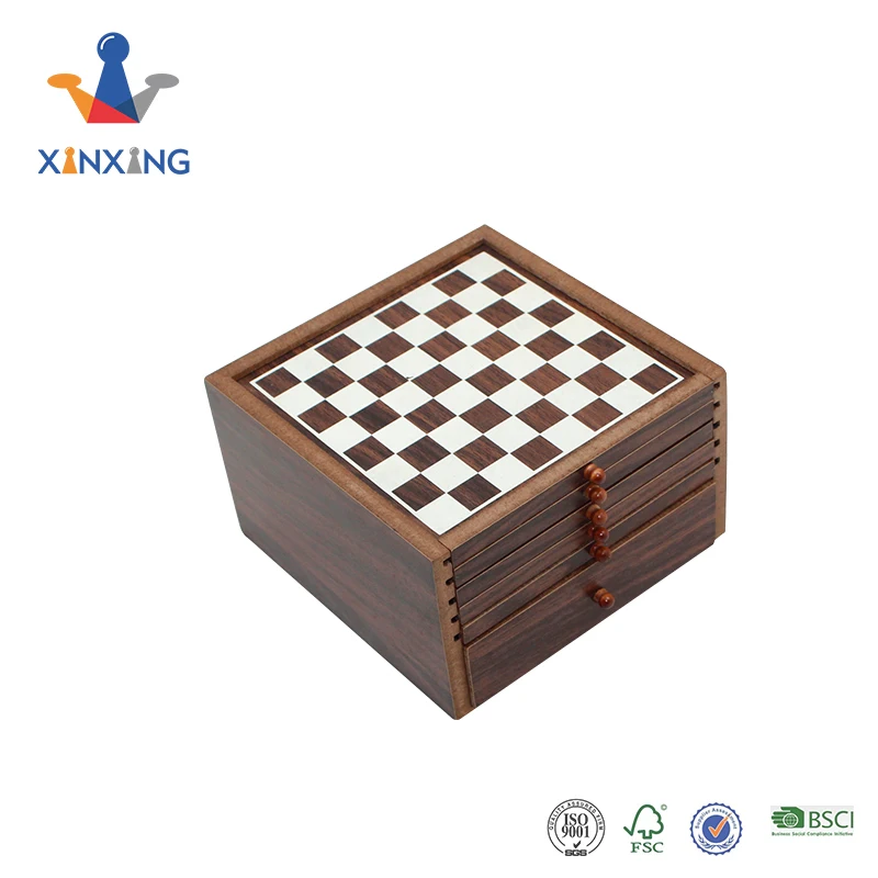 Classic 10 In 1 Game Box Chess Checker Backgammon Goose Game Ludo Nine ...