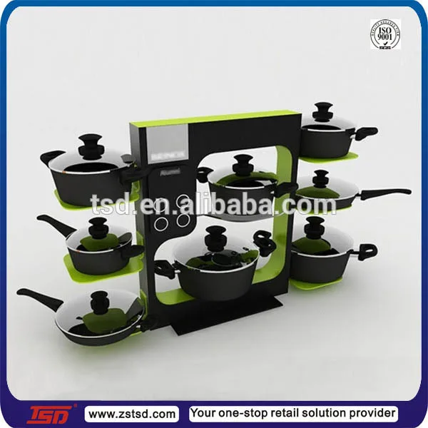 Metal Frying Pan Display Rack - Shop Counter Design