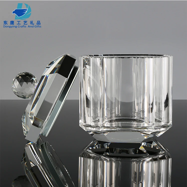 Wholesale Crystal Glass Candy Jar with Glass Lid - Modern