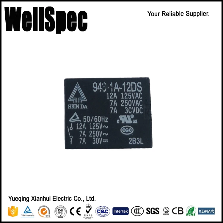 Flasher Relay 2 Pin 12v 10a Relay 943-1a-12ds 12vdc 1a 4pin 12a 125vac ...