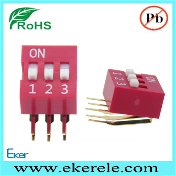 Right Angle Slide 8 Position Red Color Dip Switch - Buy Red Color Dip ...