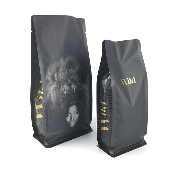 Coffee Bean Packaging Bags - 2 Oz Small Square Bottom Bag