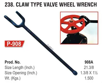 Claw Type Valve Wheel Wrench - Buy Valve Key Wrench,Valve Handle Wrench ...