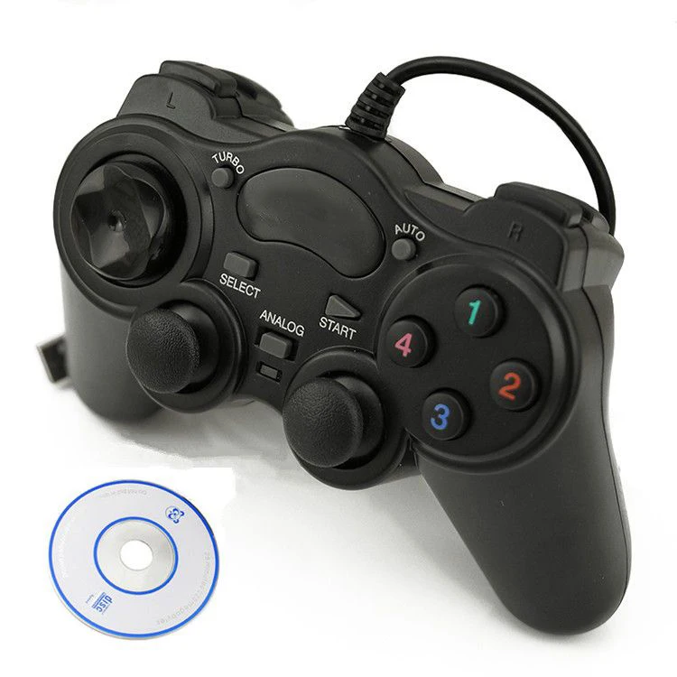 Hot Wired Usb 2.0 Black Gamepad Joystick Joypad Game Controller For Pc ...