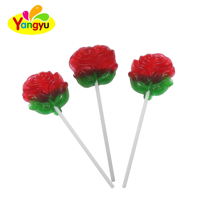 12g Rose Shape Oem Lollipop Candy - Buy Candy Lollipop,Oem Lollipop ...