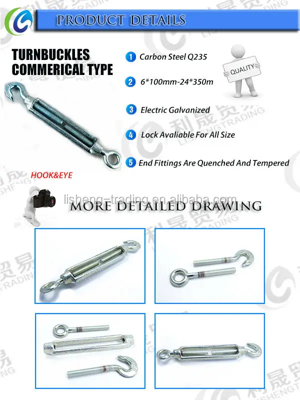 Hot Sale Galvanized Threaded Rod Turnbuckle - Heavy Duty