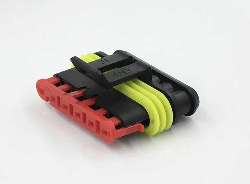 Amp 282090-1 Connector Wire To Wire Super Seal 1.5 Plug Female 6 Pin ...