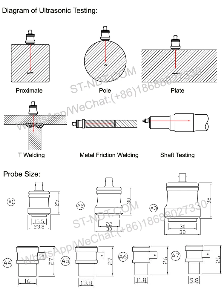 Industry Ultrasonic Inspection Probe Sensor Normal Probes - Buy ...