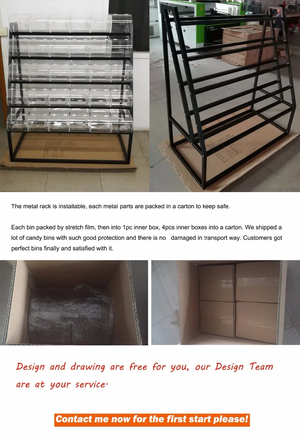 Iangel Customized 5 Tier Candy Rack For Cotton Candy Acrylic Candy ...