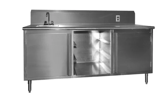 Stainless Steel Commercial Beverage Working Table With Sink - Buy ...