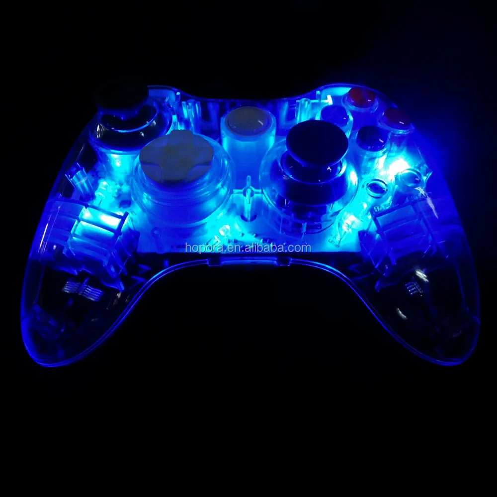 Wireless LED Xbox 360 Controllers - Transparent & Bright