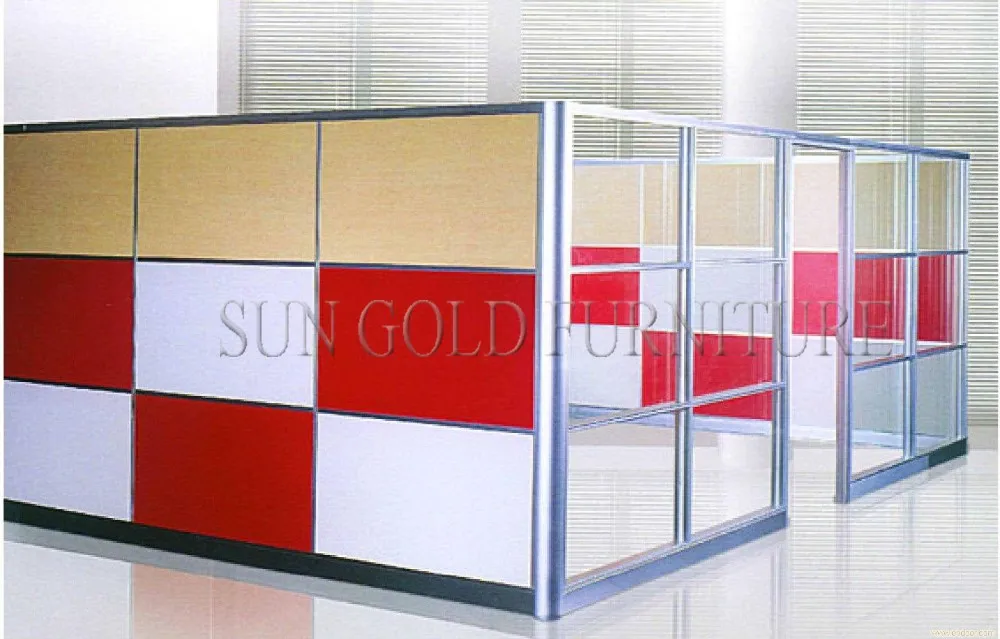 Modern Aluminium Above Half Height Glass Partition For Corporate Office ...