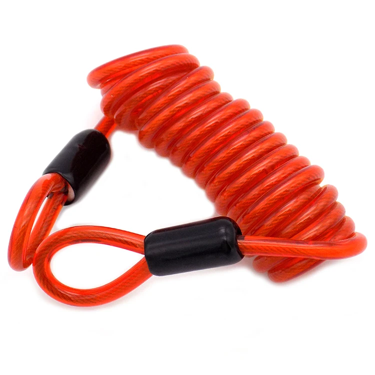 Guofeng Red Pvc/pu/pe Coated Coil Spring Steel Cable With Loops - Buy ...