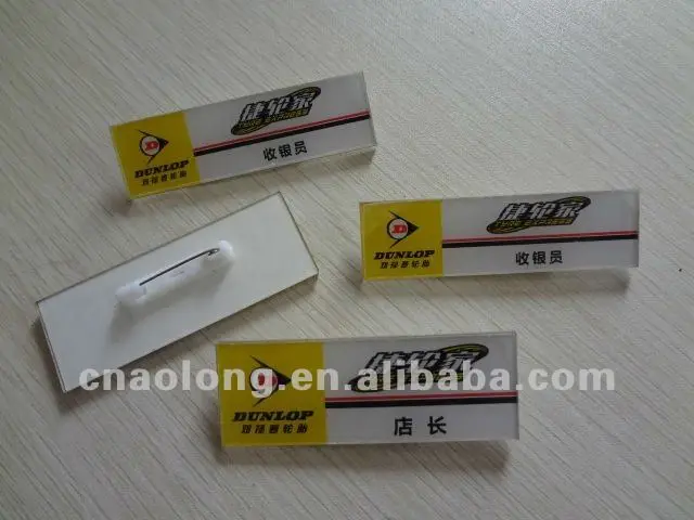 Nameplate,Blank Plastic Pin Badge,Transparent Hard Plastic Name Badges ...