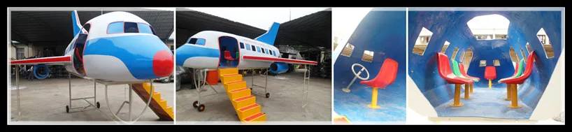 latest Attractive airplane design playground with 7 seats/outdoor ...