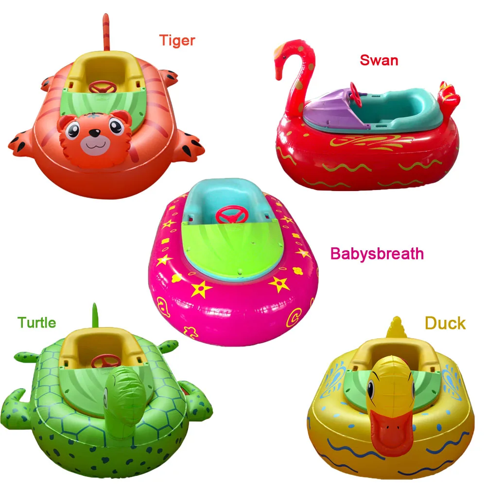 Water Pool Battery Electric Motorized Inflatable Kids Bumper Boat For ...